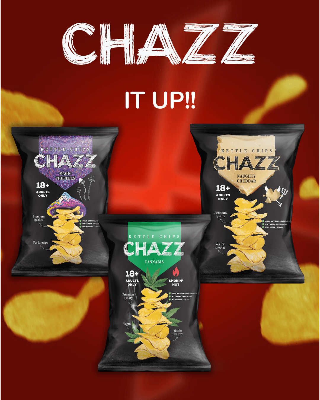 18+ CHAZZ Pu*sy a D*ck Chipsy - Americké, Asijské, Evropské sladkosti ...